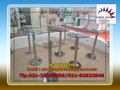 meja bar kaca – Surya Jaya Rental Equipment 0877-8057-7743