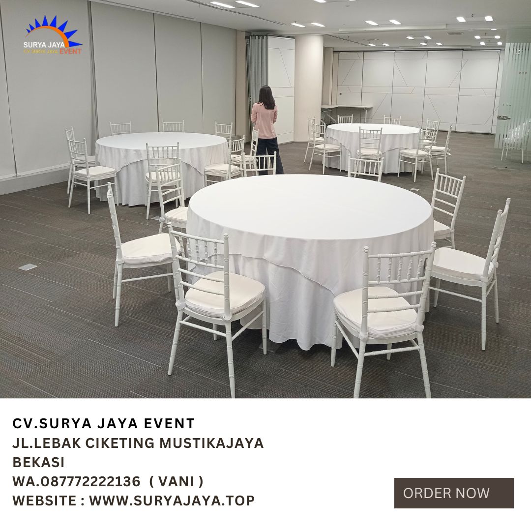 Sewa Round Table Dan Kursi Tiffany Putih Bogor – Surya Jaya Rental ...